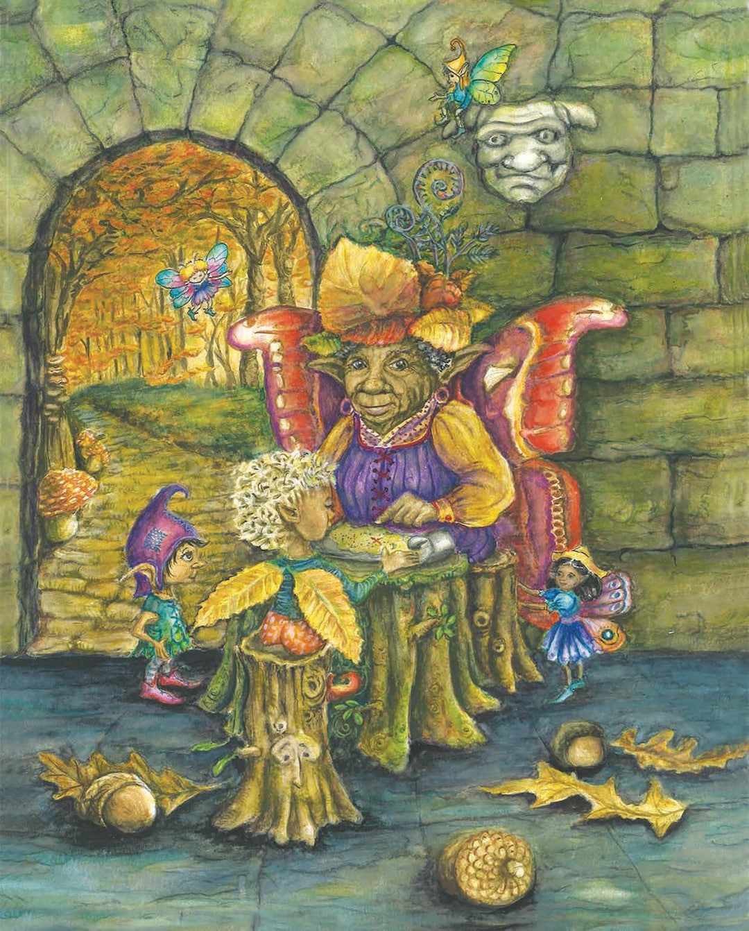 Grandmother Art, Healing Crone, Fairy Goddess, Moth Fairy, Fairy of ...