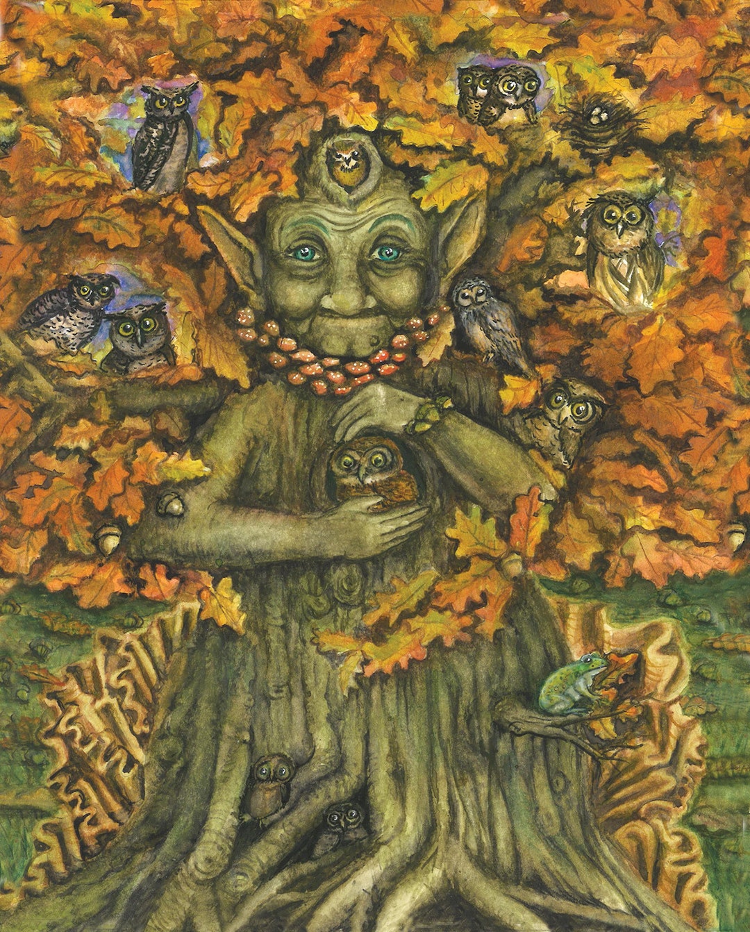 Grandmother Art, Healing Crone, Earth Goddess, Magical Tree Spirit ...