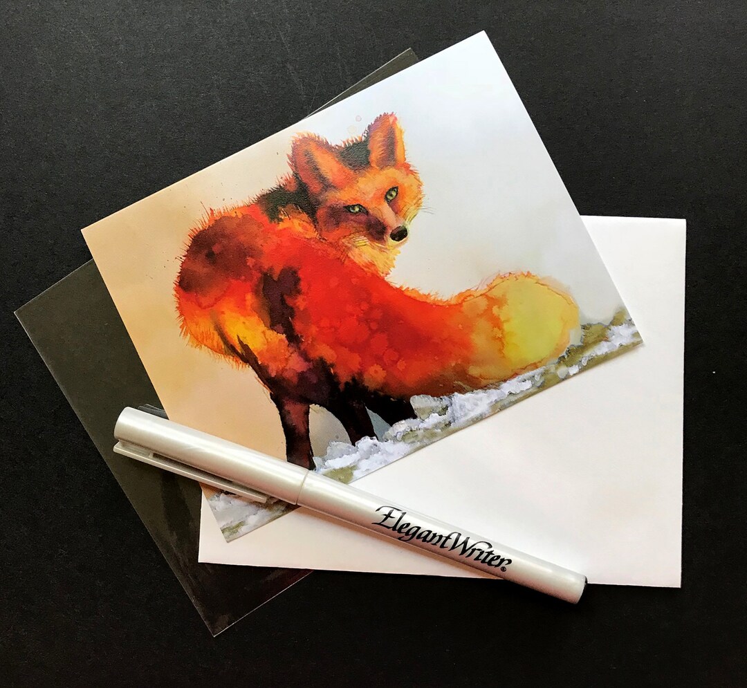 5 Red Fox Note Cards 5 Spirit Fox Cards Native Totem Fox - Etsy