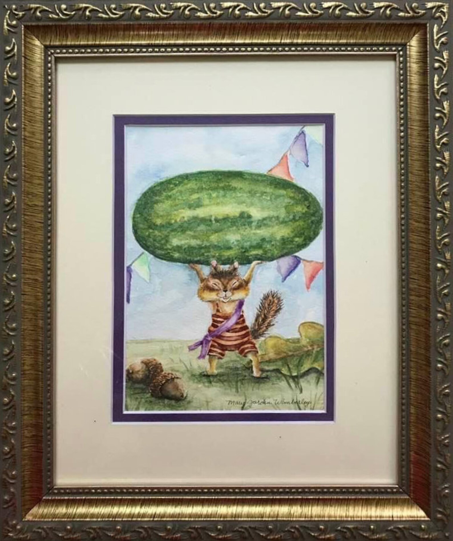 Chipmunk Art Print Watercolor Painting Watercolor Chippy - Etsy