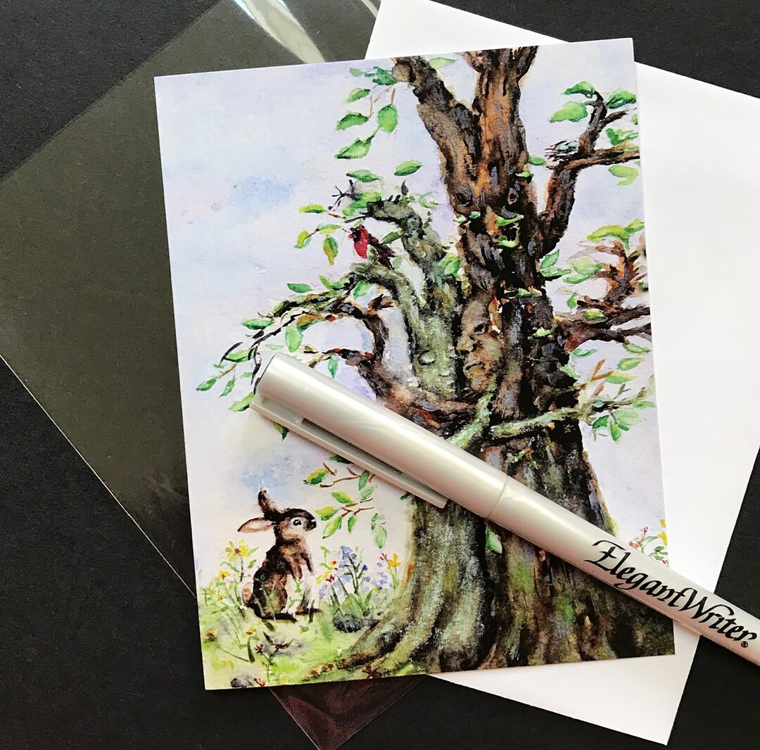 5 Tree Note Cards, Hugging Trees Card, 5 Note Card Set, I Loveyou Cards ...