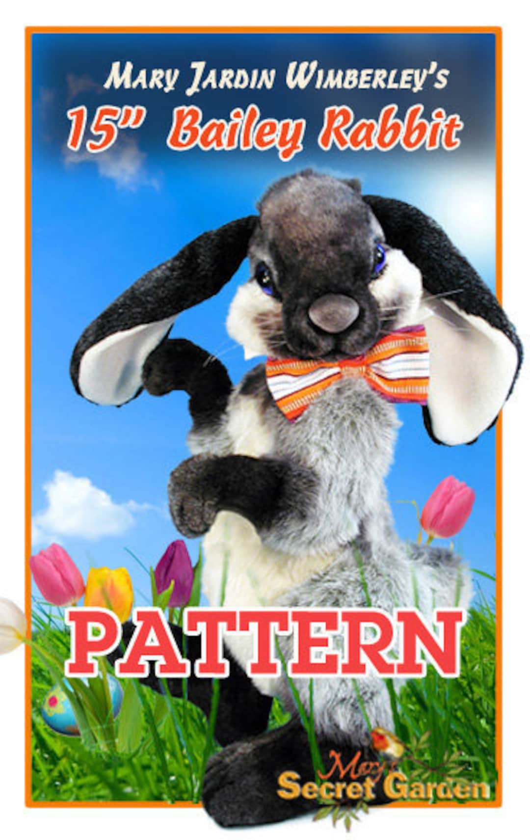 Bunny Sewing Pattern, Stuffed Animal Pattern, PDF Rabbit Pattern, Plush ...