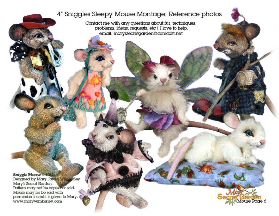 Mouse Sewing Pattern, Stuffed Animal Pattern, Teddy Bear Pattern, DIY ...