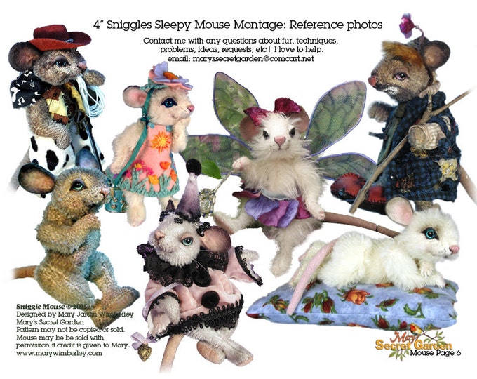 Mouse Sewing Pattern, Stuffed Animal Pattern, Teddy Bear Pattern, DIY ...