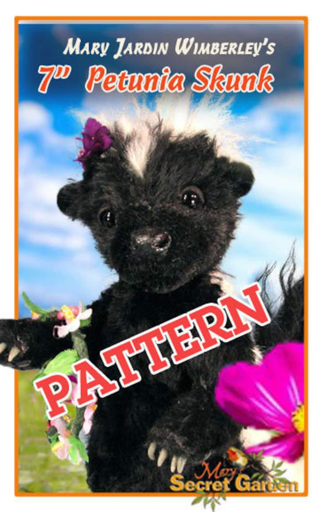 Skunk Sewing Pattern, Mohair Skunk PDF, DIY Skunk Pattern, Teddy Bear ...