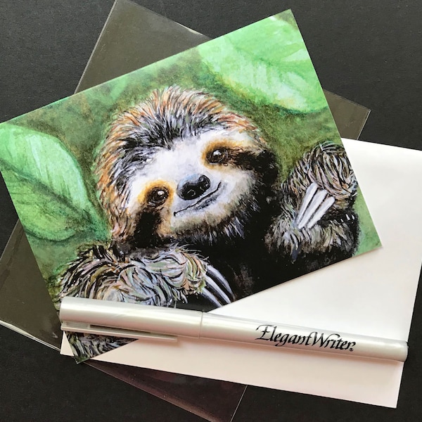 Sloth Art - Etsy