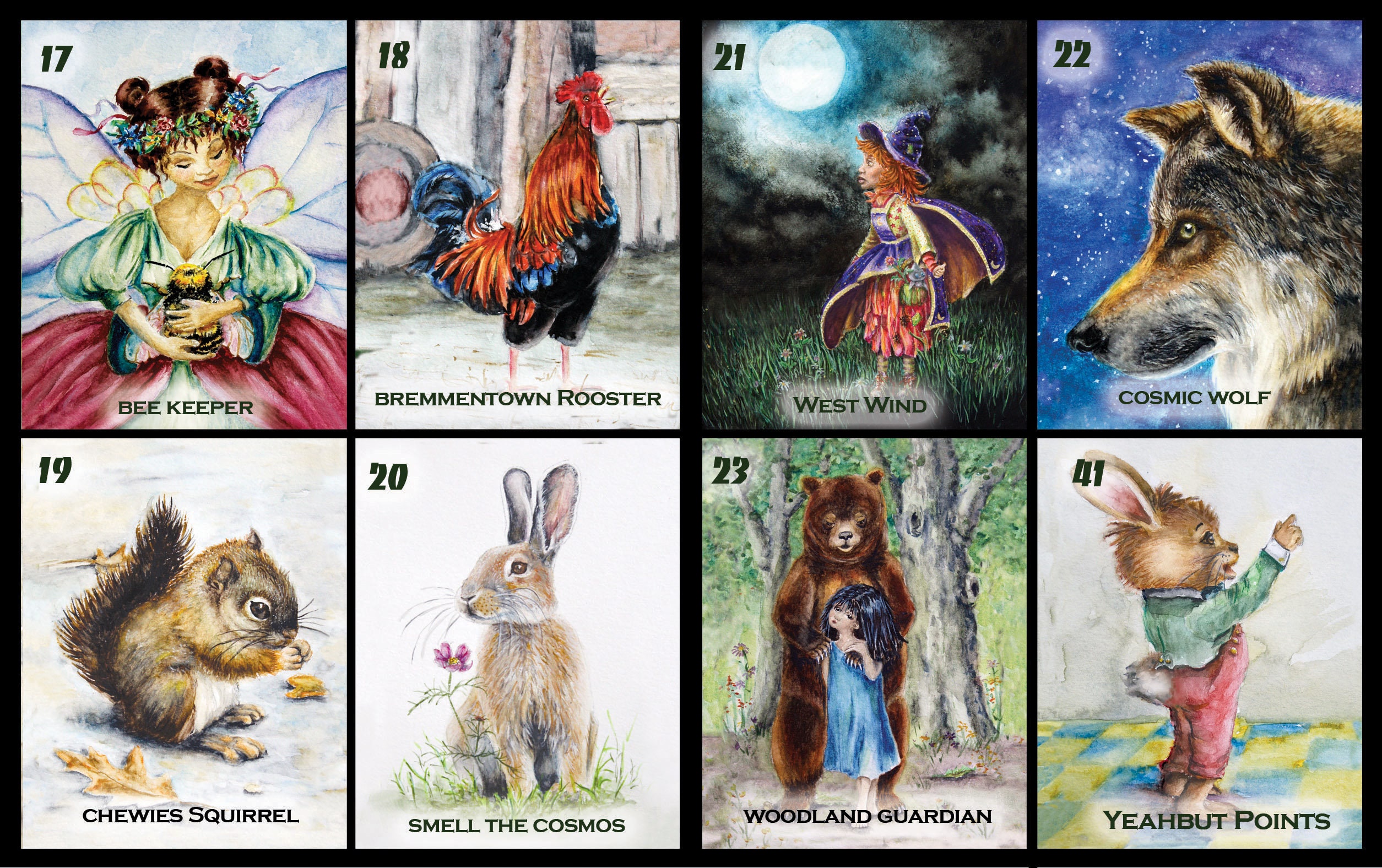 5 Gray Wolf Cards, 5 Woodland Cards, Wolf Art Card Set, Watercolor Wolf ...