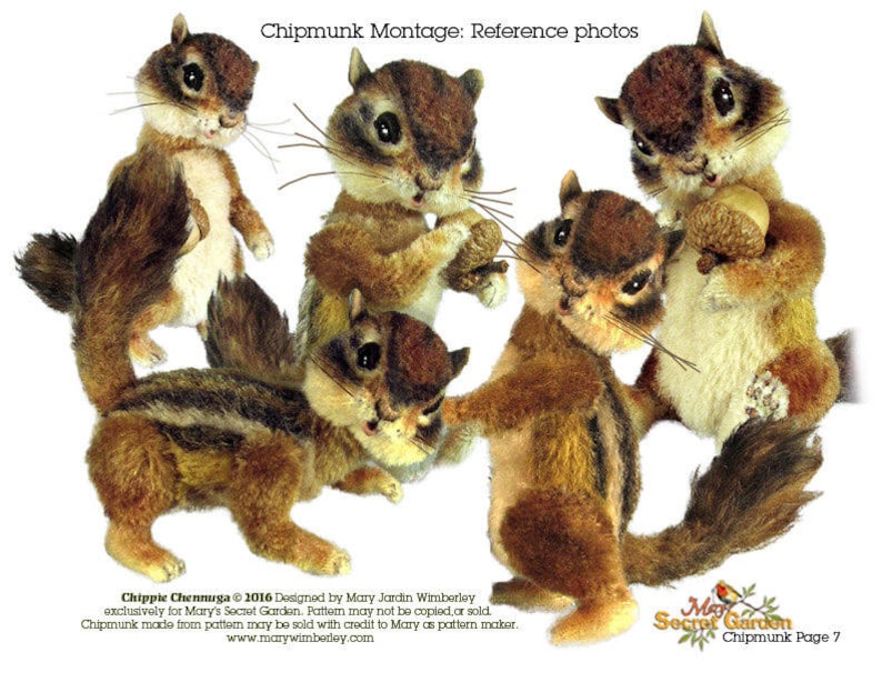 Chipmunk Sewing Pattern Chipmunk PDF DIY Chipmunk Pattern - Etsy