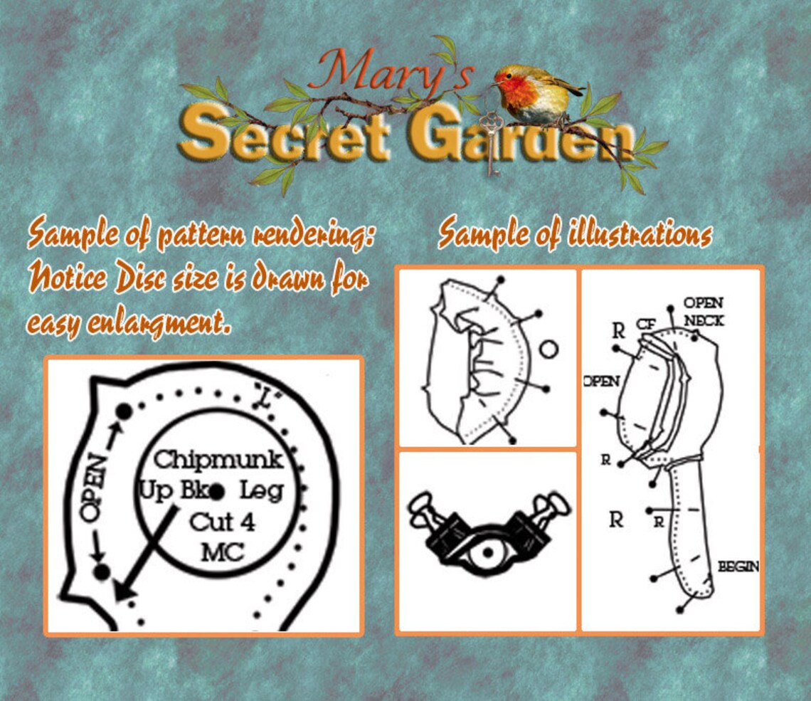 Chipmunk Sewing Pattern Chipmunk PDF DIY Chipmunk Pattern - Etsy