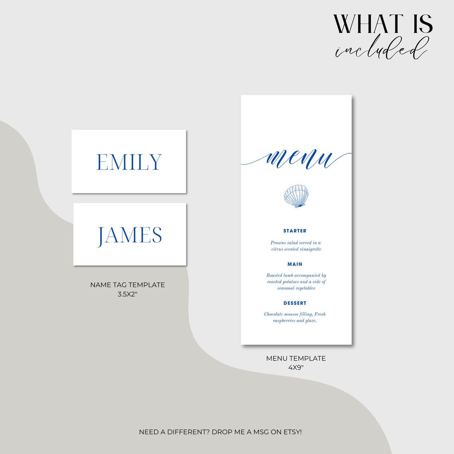 Wedding Menu Template, Beach Wedding, Seashell Menu, Printable Menu ...