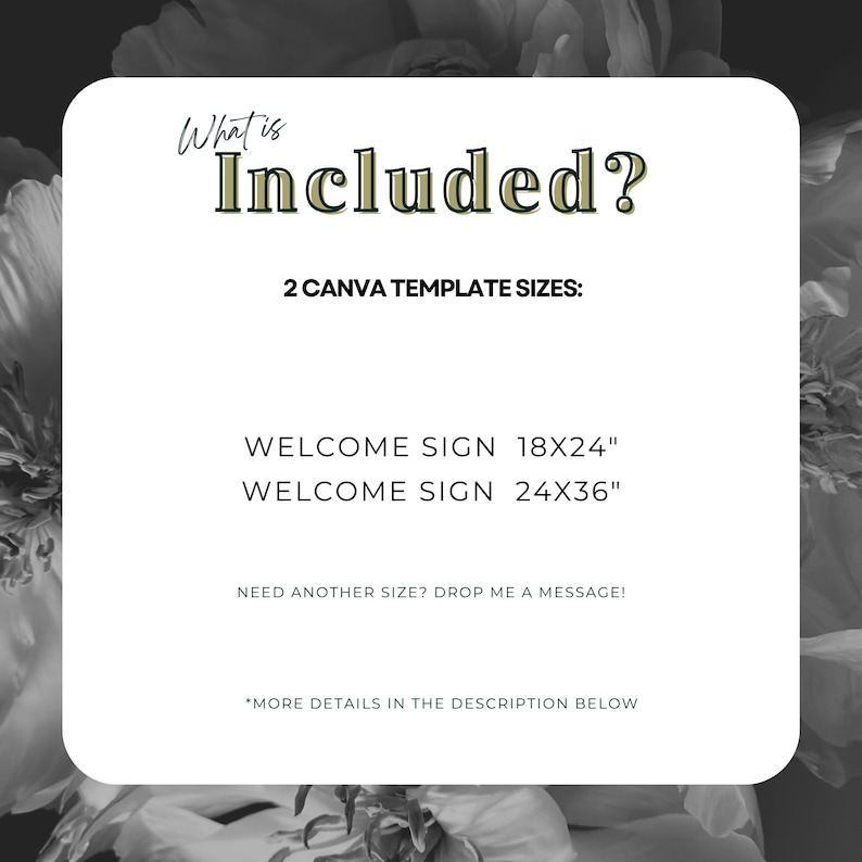 Art Nouveau Wedding Welcome Sign Template, Art Deco, Vintage Floral ...