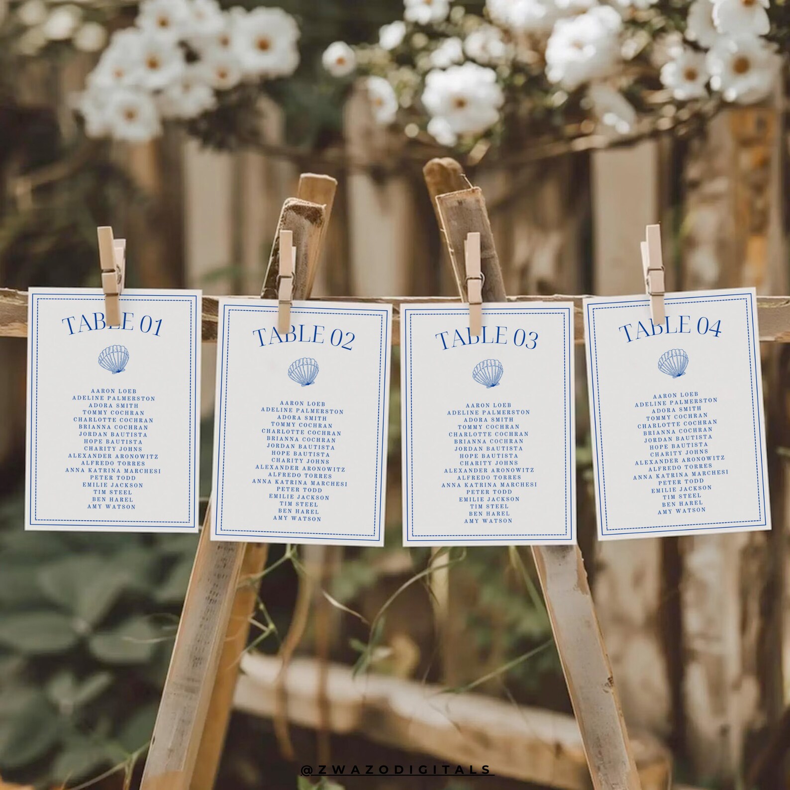 Wedding Seating Chart Template, Beach Wedding Seating Chart, Modern ...