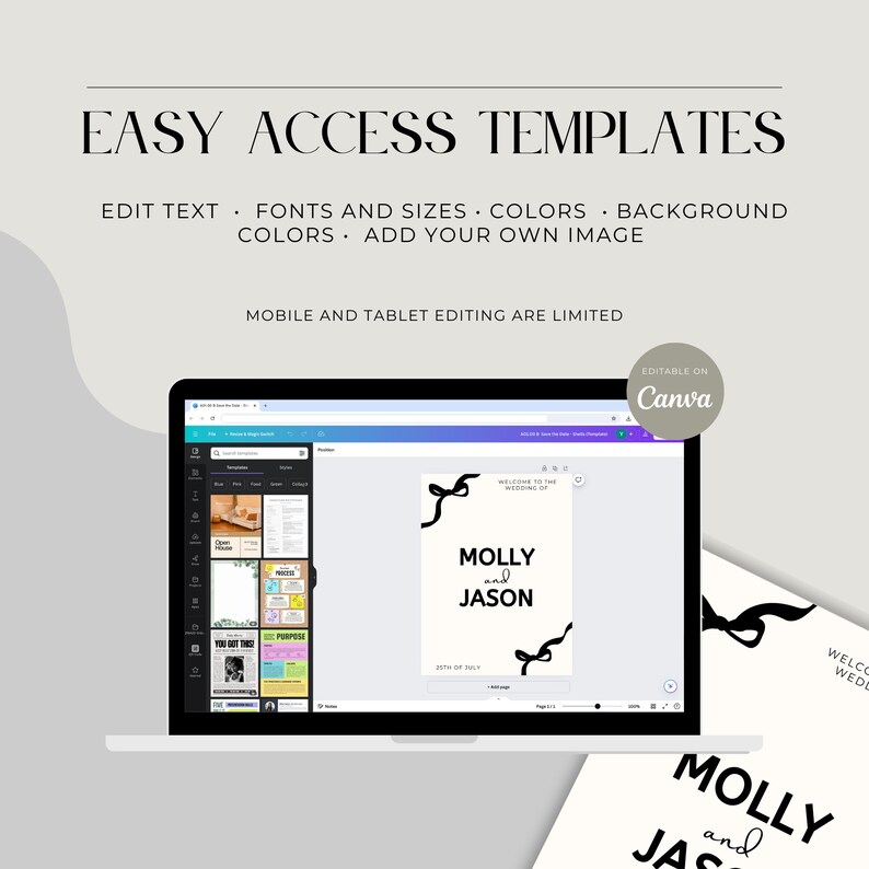 Handwritten Wedding Welcome Sign Template, Handdrawn Bow Tie Signage ...