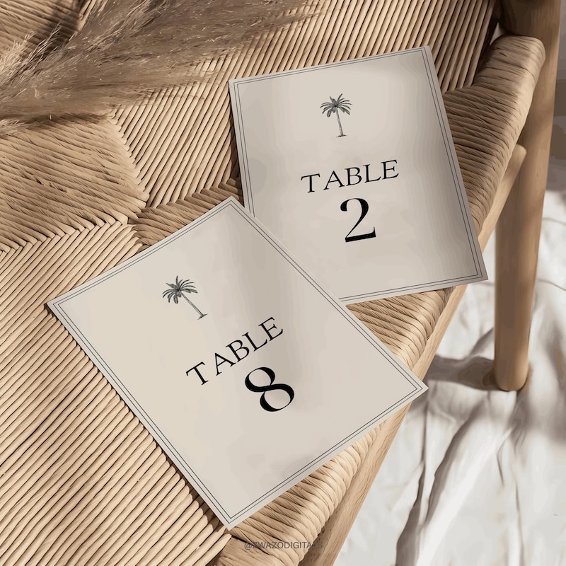 Palm Tree Table Number - Etsy