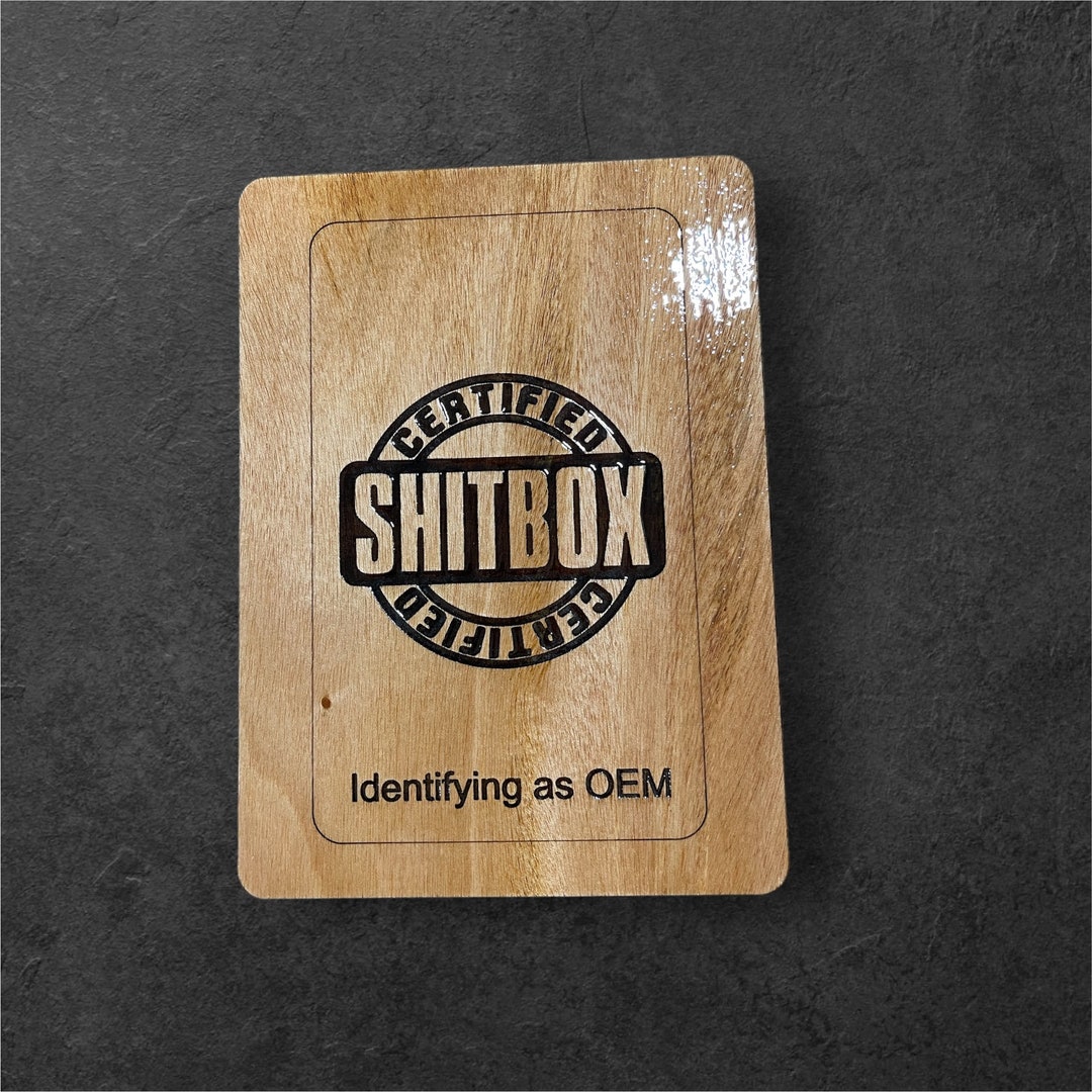 Car Show Plaque certified Shitbox - Etsy
