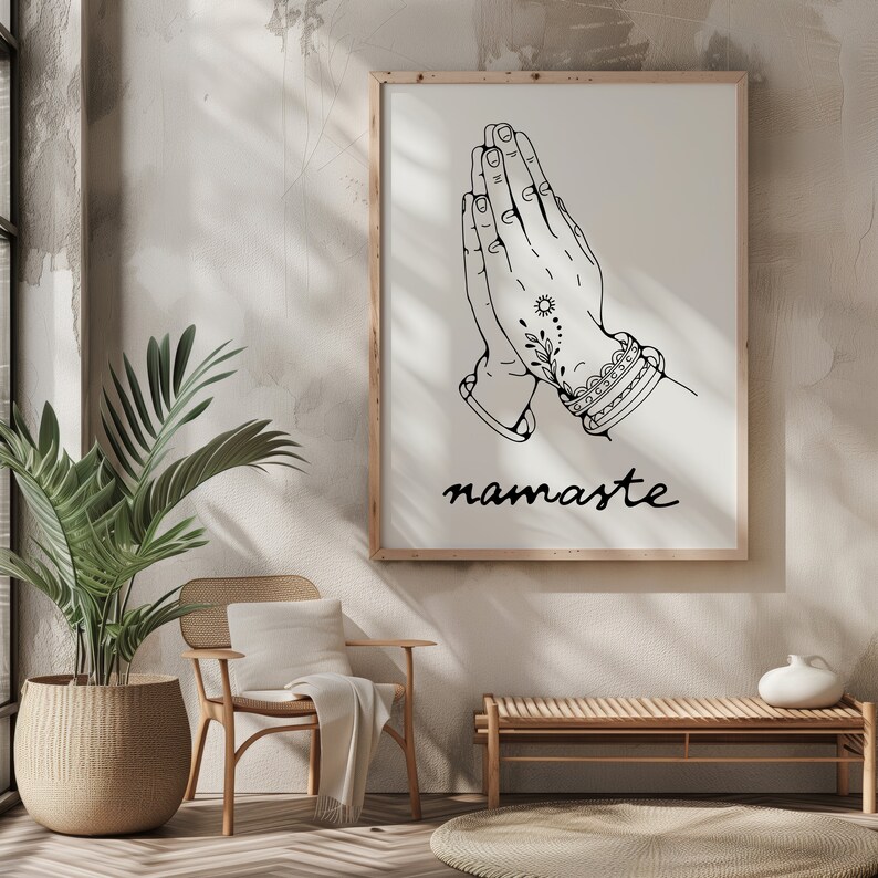 Namaste Wall Art Home Decor Printable Wall Art - Etsy