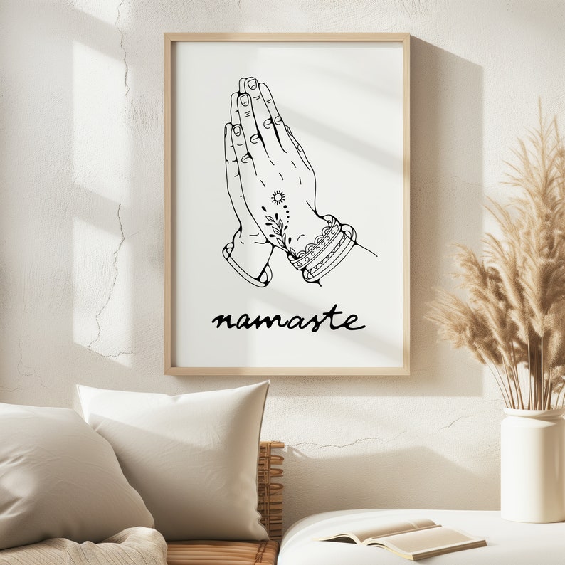 Namaste Wall Art Home Decor Printable Wall Art - Etsy