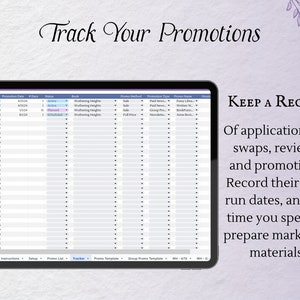 Book Promotion Tracker - Launch and Marketing for Indie Authors - Etsy
