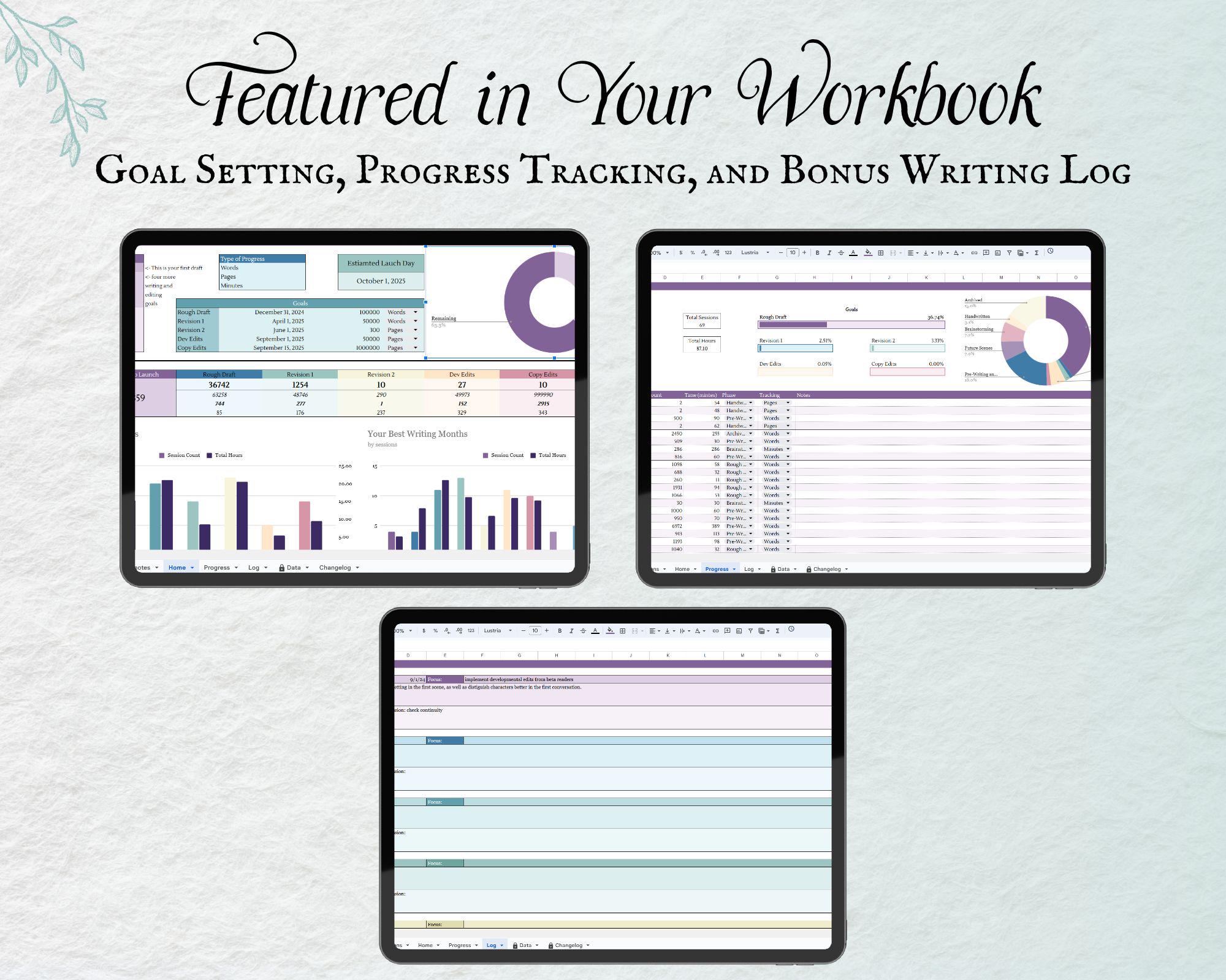 Customizable Writing Progress Tracker - Flexible for Novels, Scripts ...