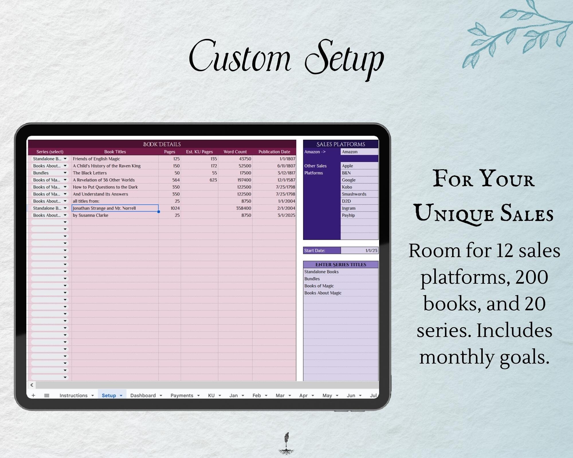 Detailed Book Sales Tracker by Book for Wide Authors With KU Option - Etsy