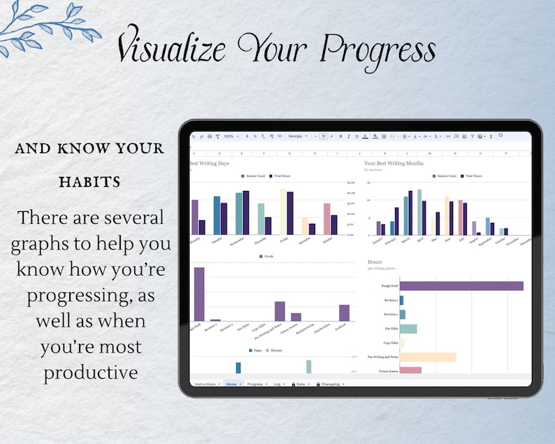 Customizable Writing Progress Tracker: Novel, Script, and More (digital ...
