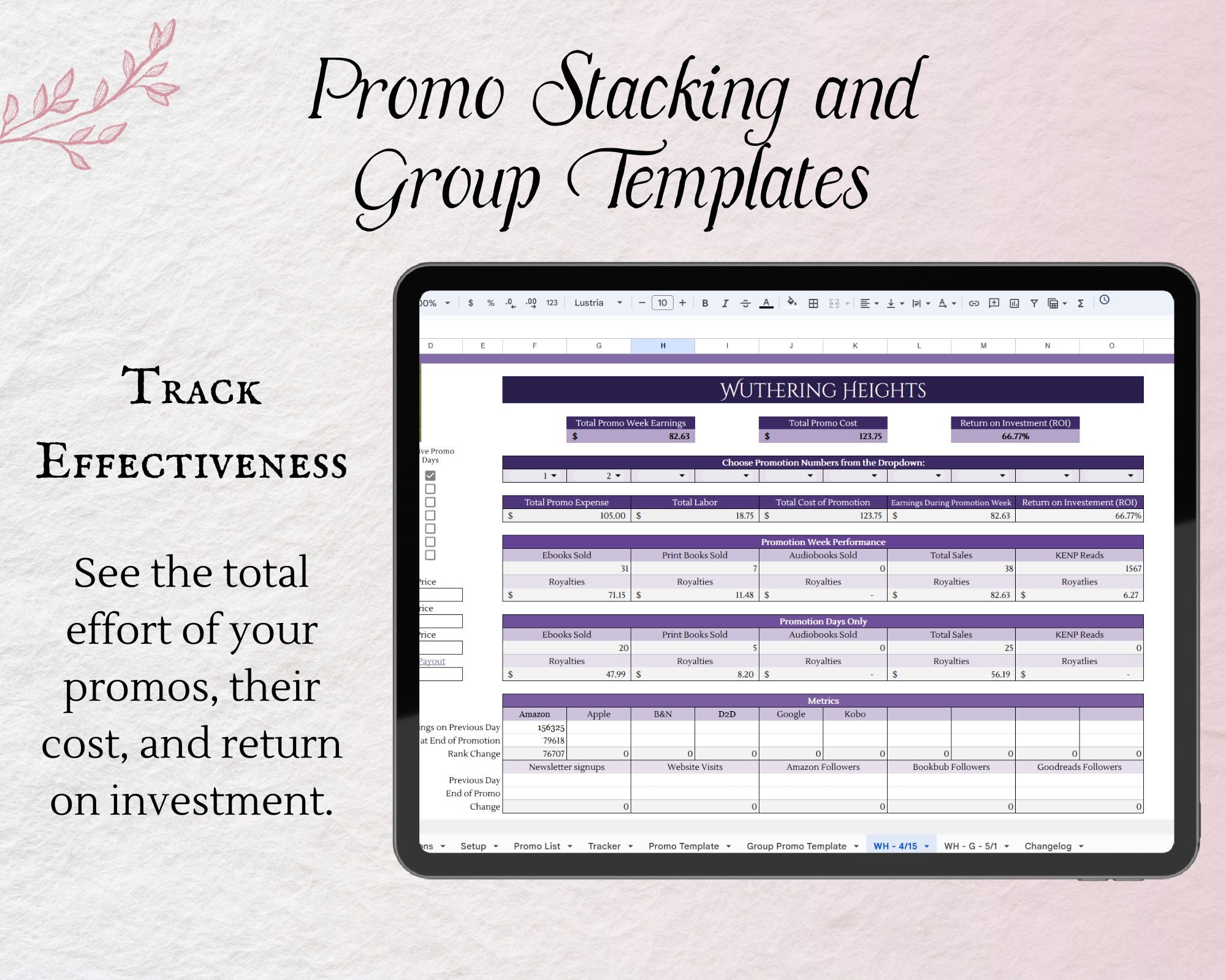 Book Promotion Tracker - Launch and Marketing for Indie Authors - Etsy