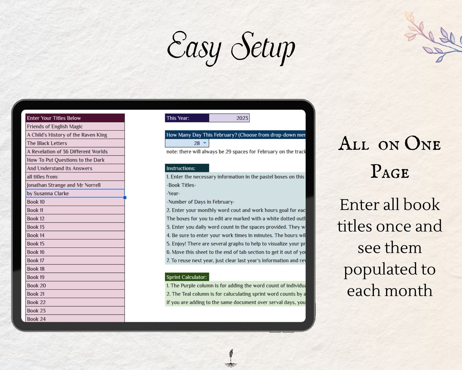 50 Book Word Count Tracker Productivty Tool for Authorpreneurs, Writer ...