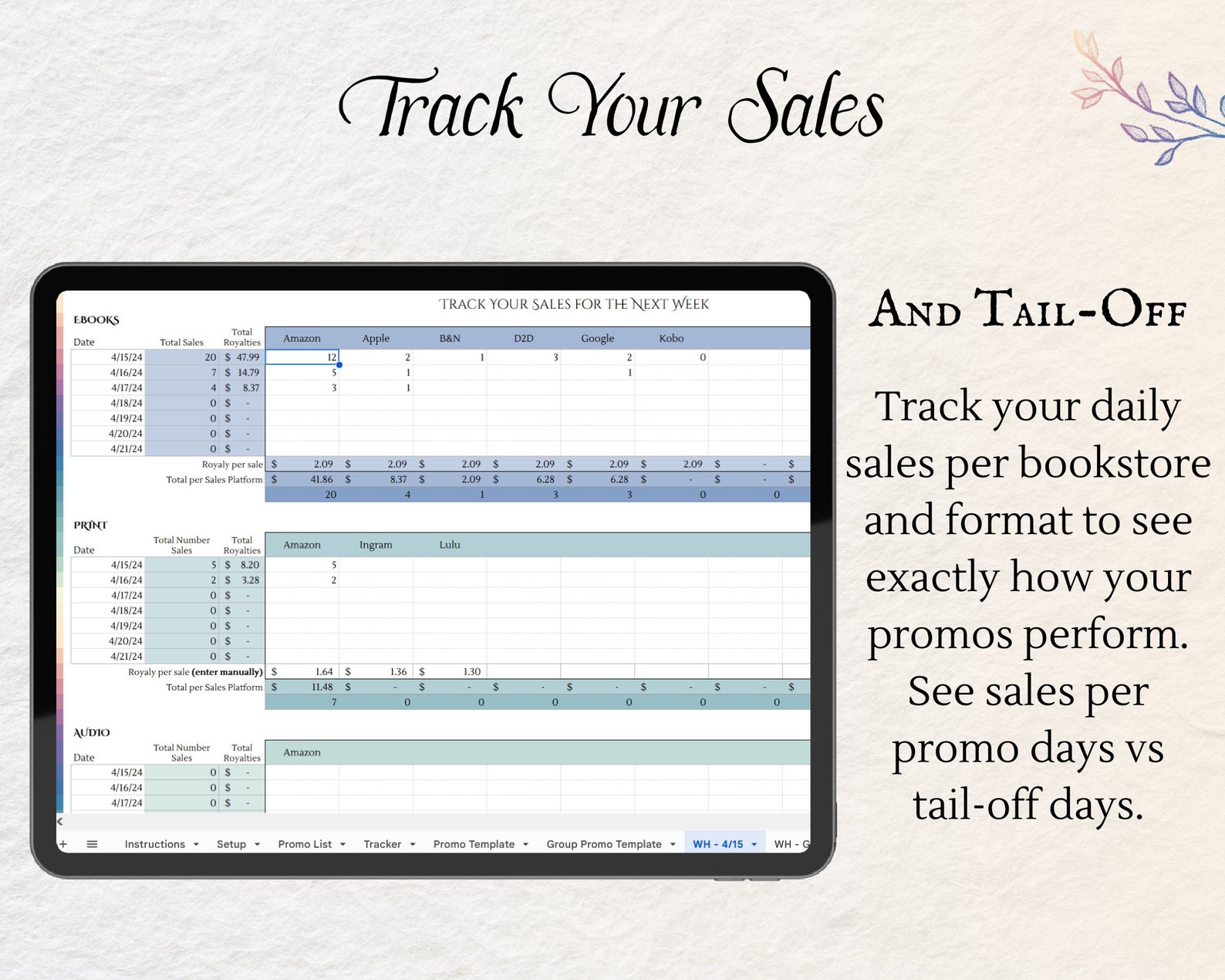 Book Promotion Tracker - Launch and Marketing for Indie Authors - Etsy