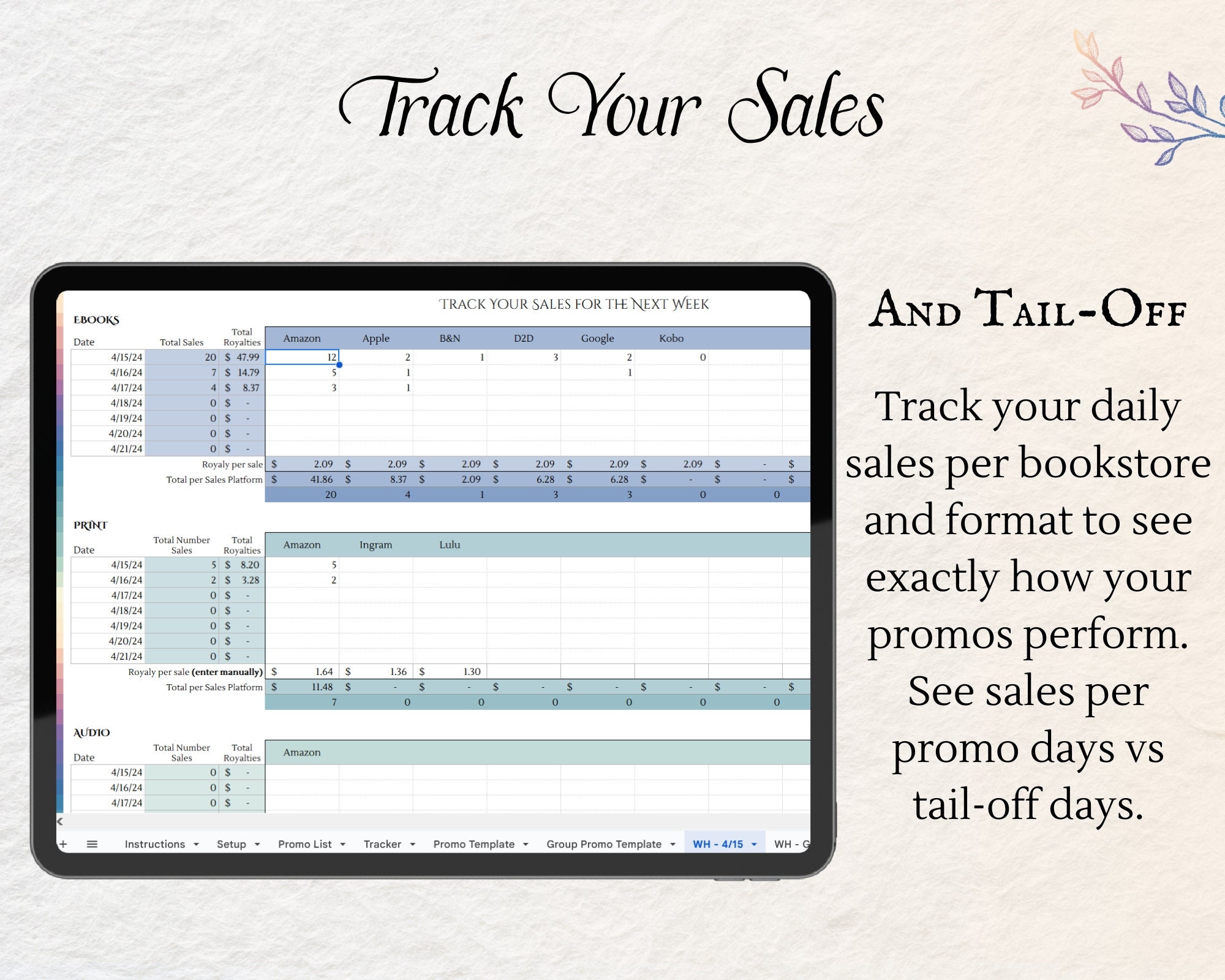 Book Promotion Tracker - Launch and Marketing for Indie Authors - Etsy
