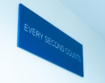 10” Every Second Counts Wall Sign | Adhesive Strips Included | as Seen ...