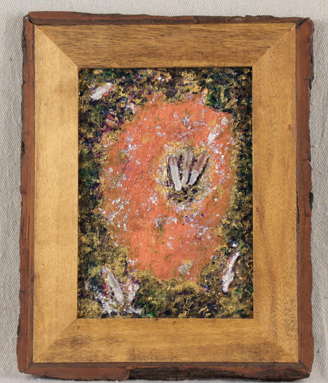 Quartz Crystal Painting Original Whimsical Art Small Canvas 5 X 7 Ready ...