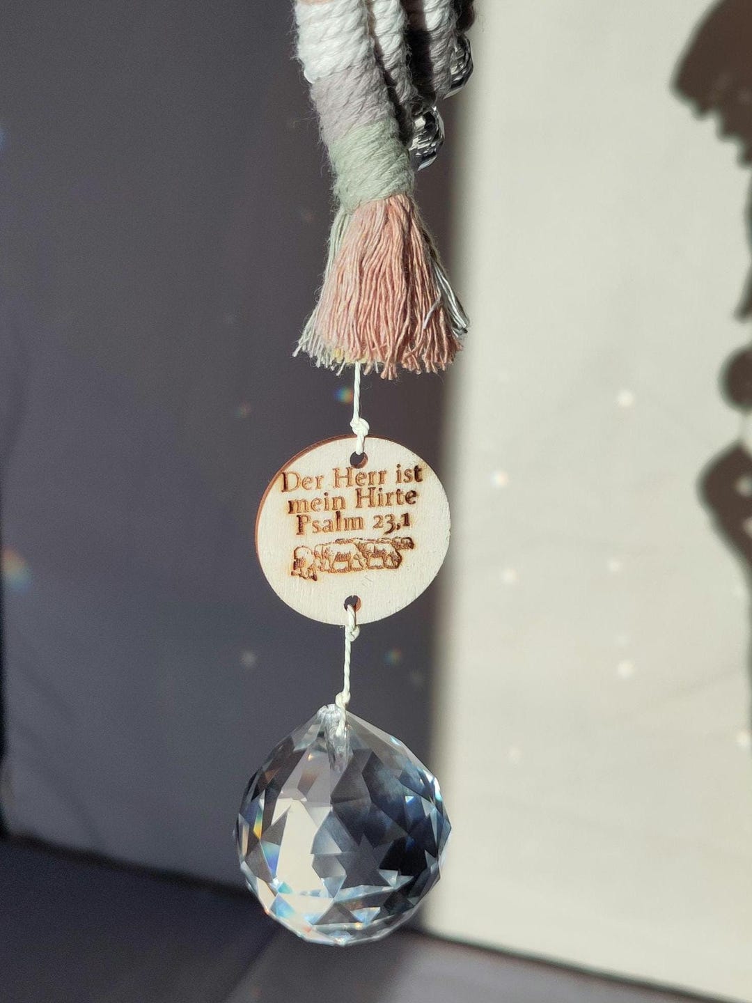 Personalized Macrame Suncatcher With Bible Verse, Suncatcher Window ...