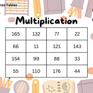 Multiplication Game four in a Row - Etsy