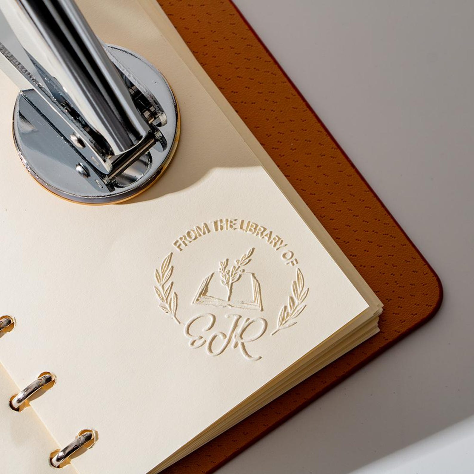 Logo or Emblem Embosser, Custom Logo Embossing Stamp, Wedding Logo ...