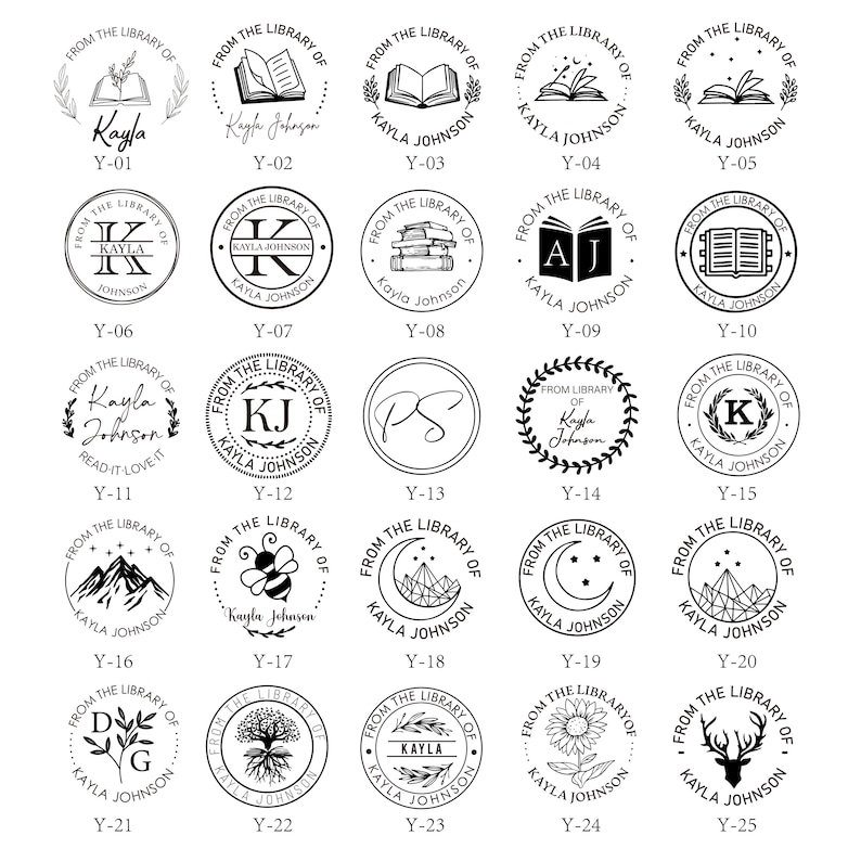 From the Library of Stamp, Custom Stamp Embosser, Library Stamp,book ...