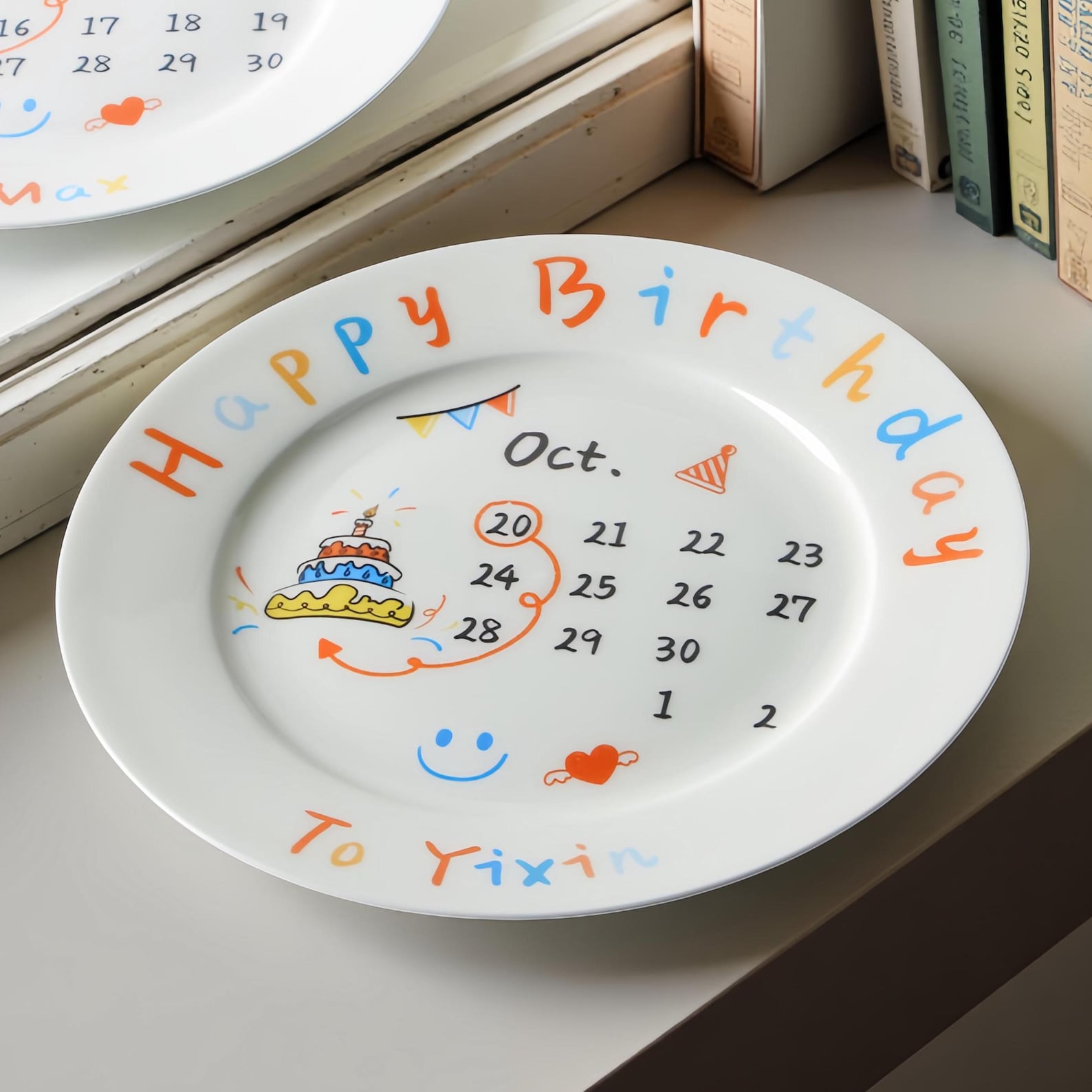 Custom Birthday Plate, Birthday Party Plate, Custom Name Painted ...