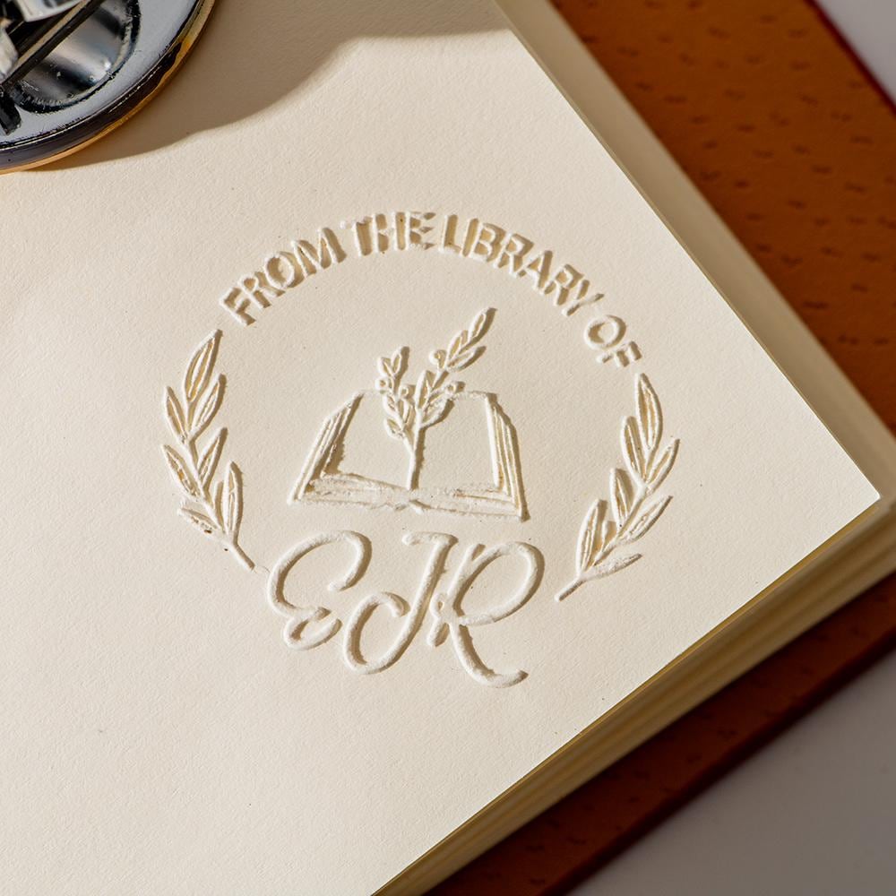 Logo or Emblem Embosser, Custom Logo Embossing Stamp, Wedding Logo ...