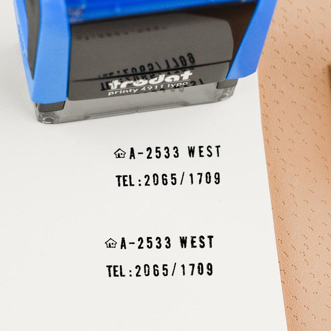 Custom Self Inking Stamp, Movable Type Stamp, 14*38 Mm Size Seal ...