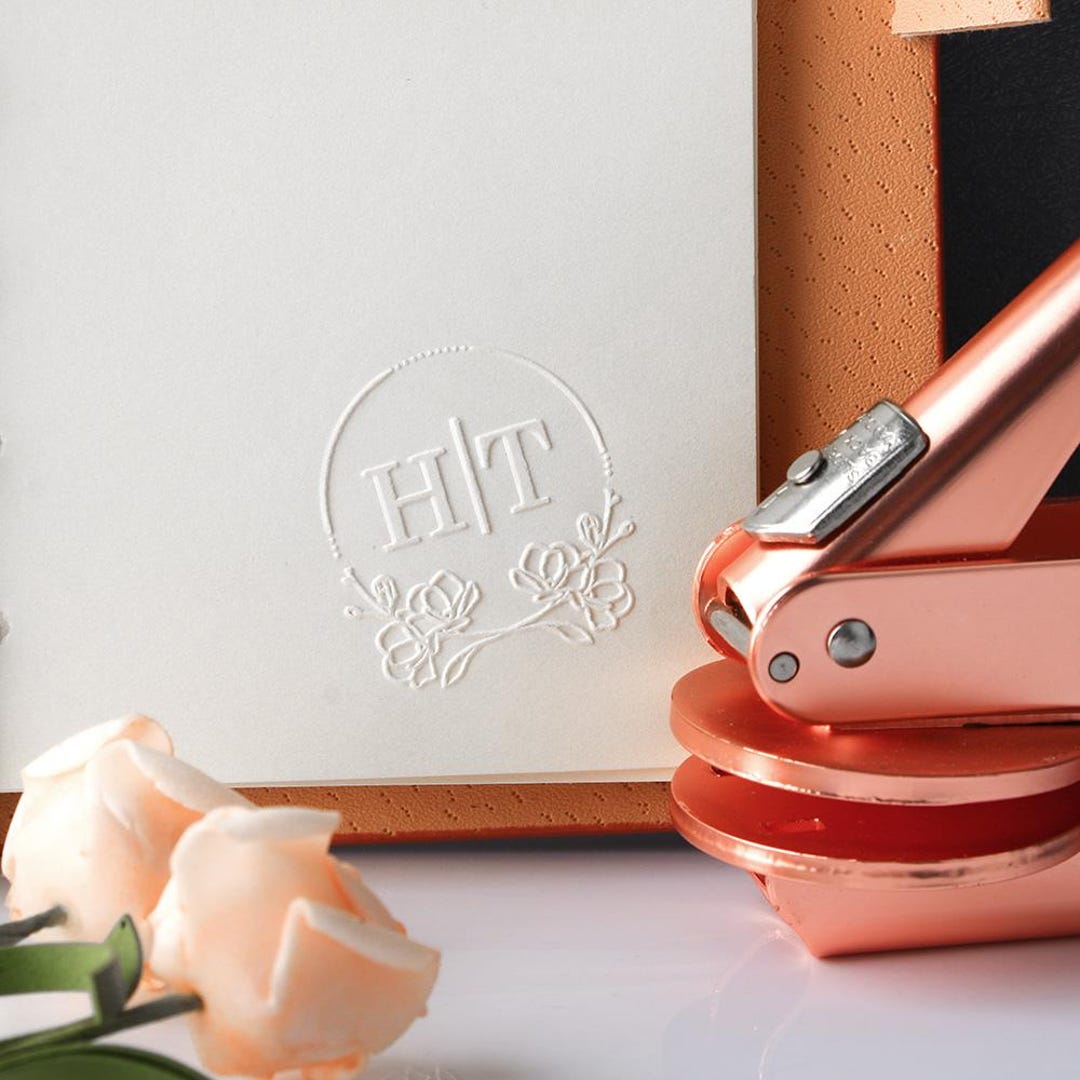 Custom Rose Gold Embosser, Custom Library Embosser, Personalized ...