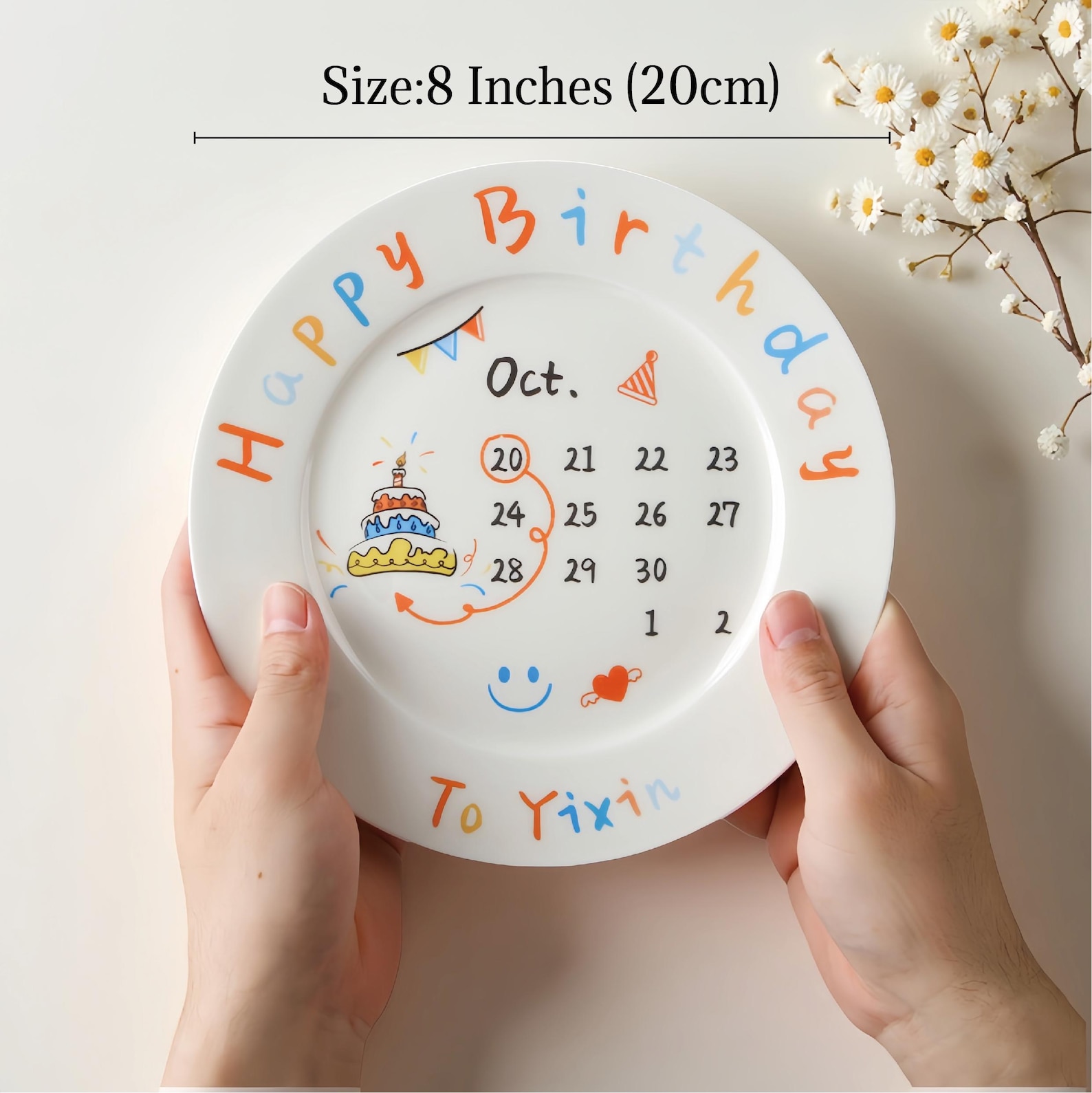 Custom Birthday Plate, Birthday Party Plate, Custom Name Painted ...