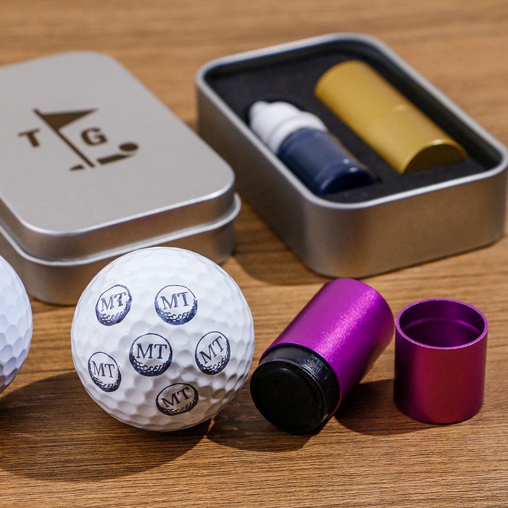Custom Golf Ball Stamp Set, Custom Golf Stamp, Personalized Golf Stamp ...