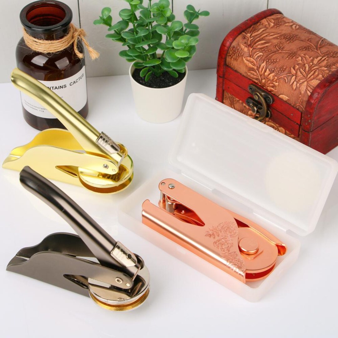 Matte Gold Embosser, Custom Library Embosser, Personalized Embosser ...