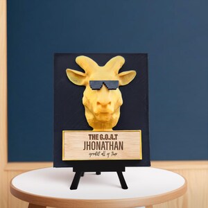 Custom 3D Printed G.O.A.T. Trophy, Personalized Gift for Dad, Grandpa ...