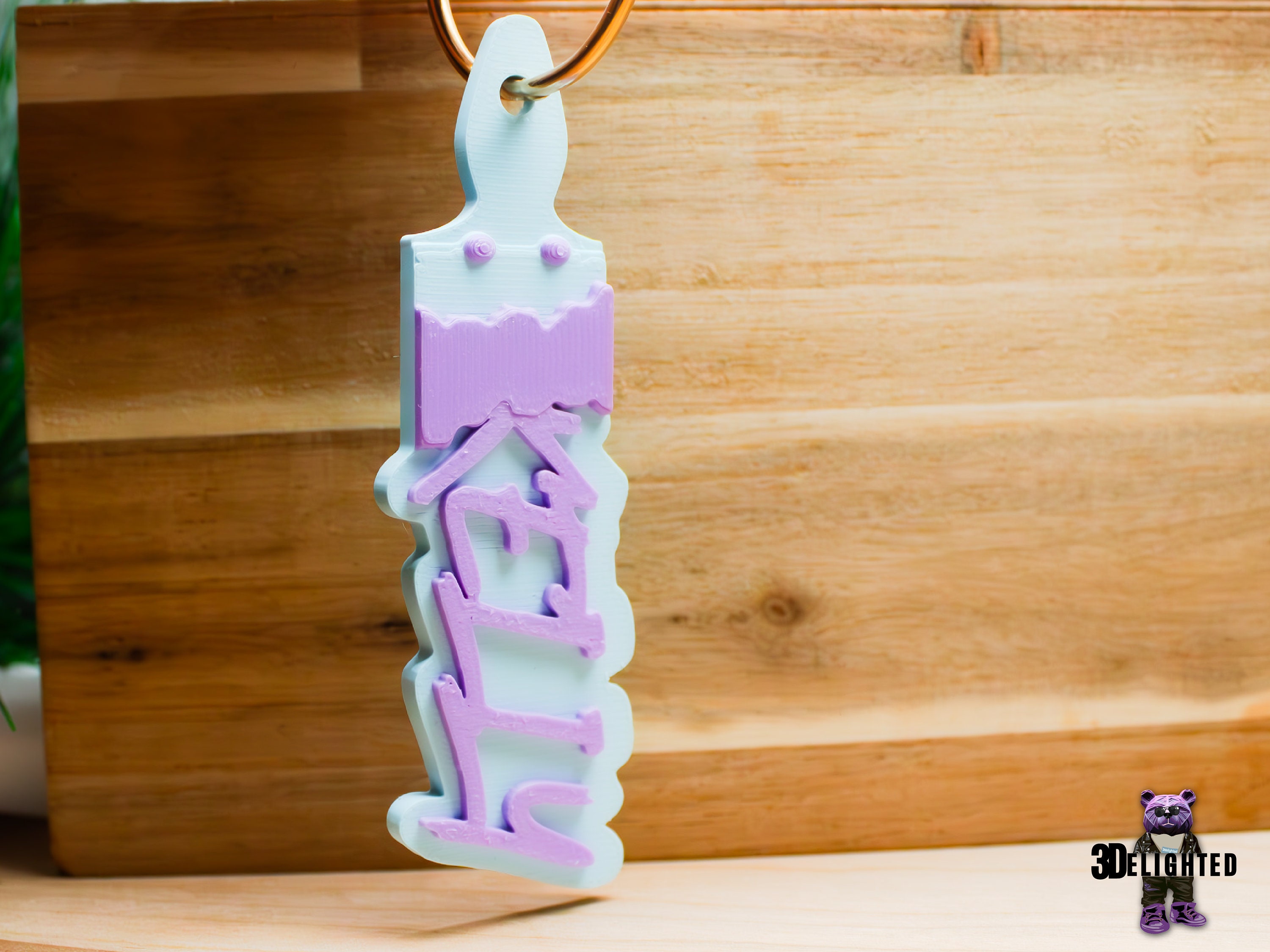 Personalized 3D Printed Name Keychain, Customizable Colorful Keyring ...