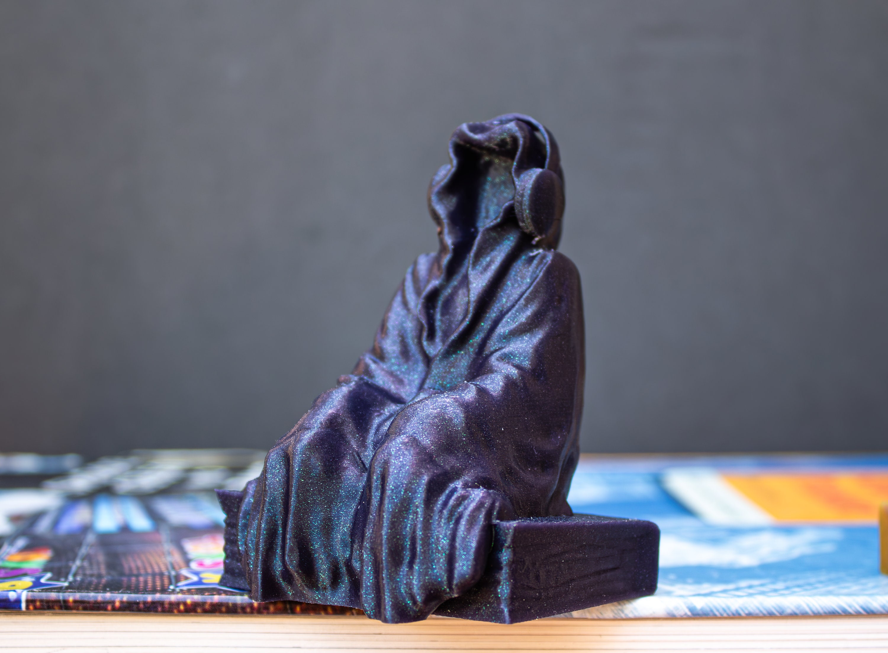 Unique 3d-printed Grim Reaper With Headphones – Sitting on a Book ...