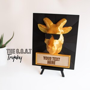 Custom 3D Printed G.O.A.T. Trophy, Personalized Gift for Dad, Grandpa ...
