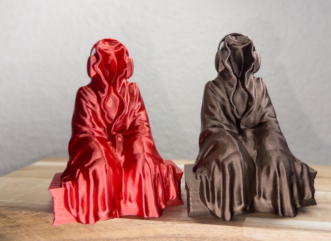 Unique 3d-printed Grim Reaper With Headphones – Sitting on a Book ...