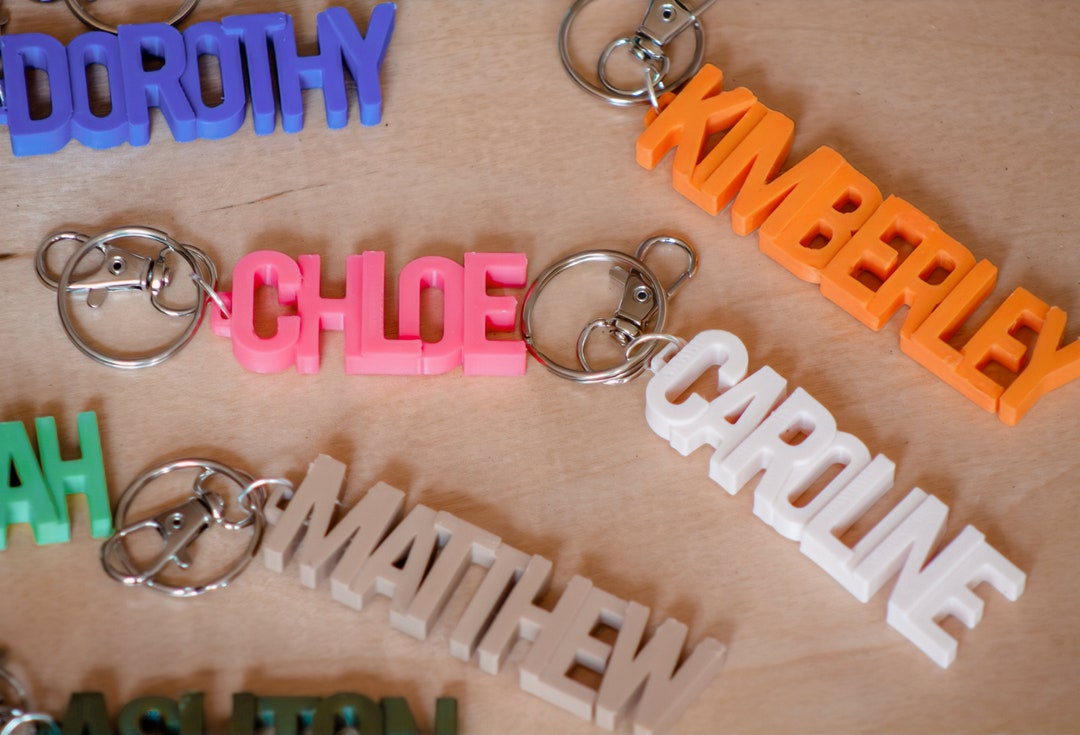 Custom 3d-printed Name Keychains Personalized Biodegradable PLA ...