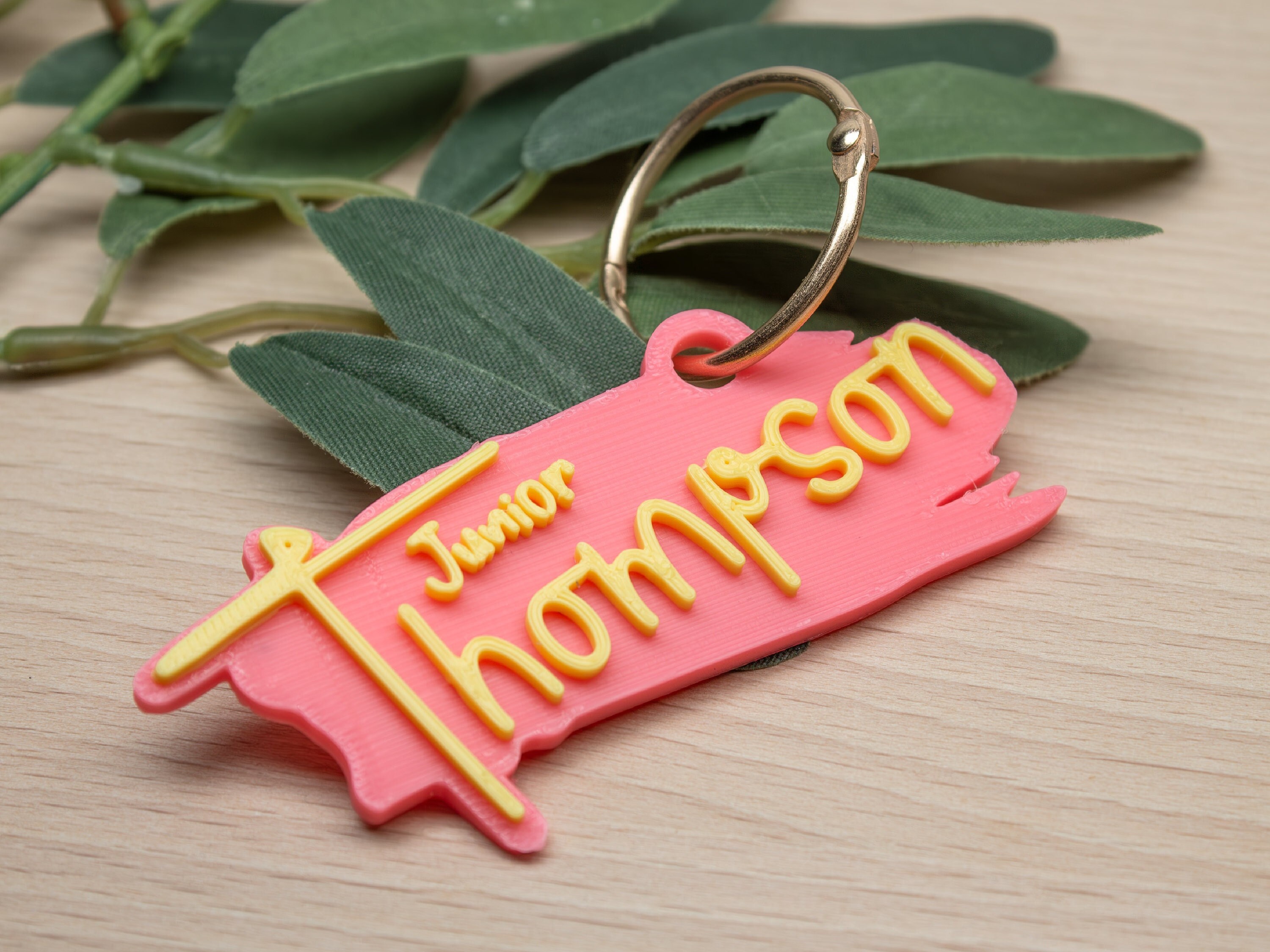 Personalized 3D Printed Name Keychain, Customizable Colorful Keyring ...
