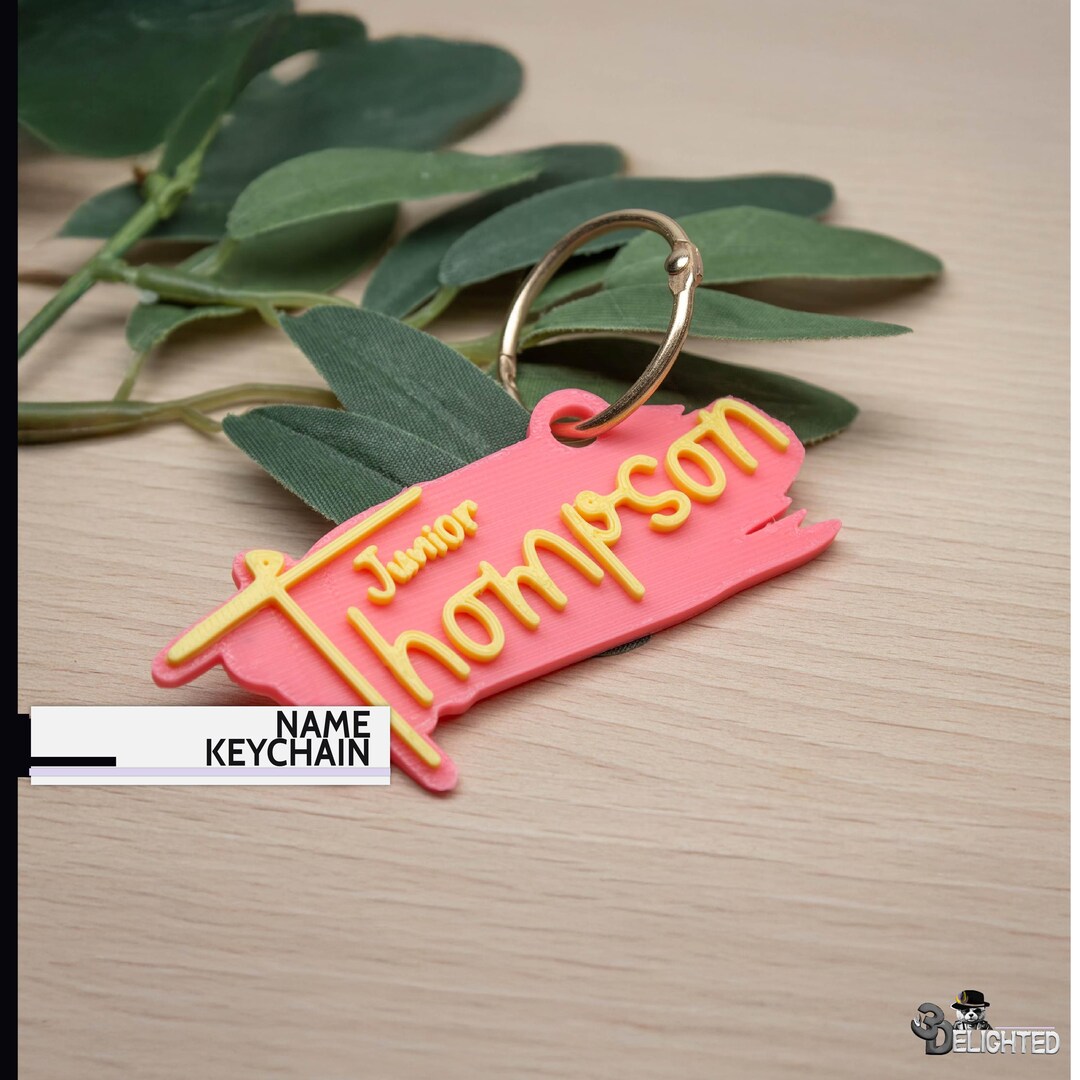 Personalized 3D Printed Name Keychain, Customizable Colorful Keyring ...
